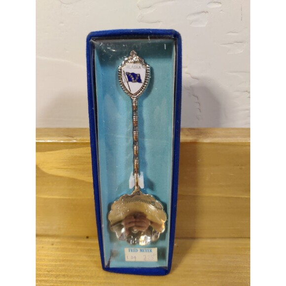 Dining | Alaska Souvenir Flag Spoon 4 14 Collectible Silverware W Box ...